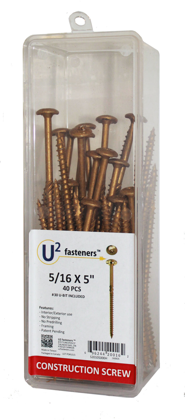 U2 Fasteners Construction Screws | Squares Hardware Inc