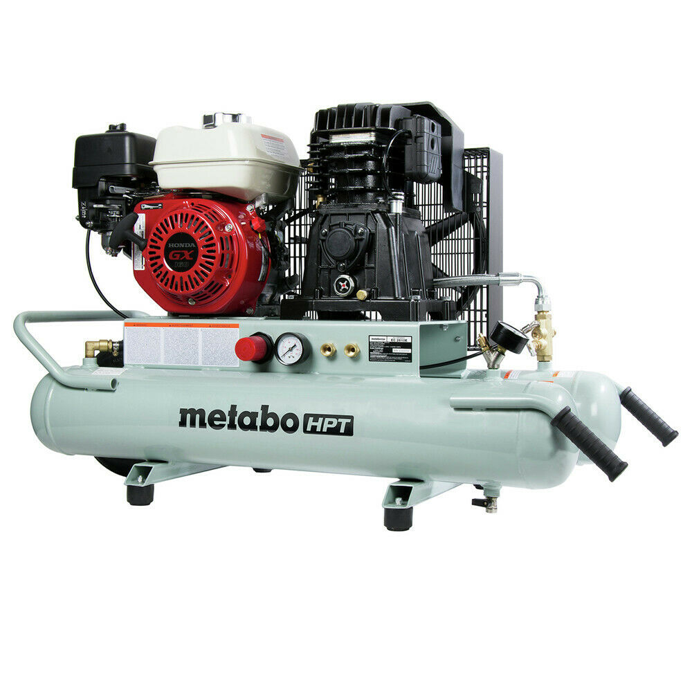 Metabo HPT EC2610E, 8 Gallon Gas Powered Wheeled Portable Air Compress ...