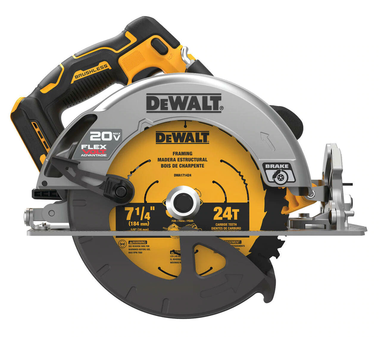 DEWALT DCS573B, 20V MAX FLEXVOLT ADVANTAGE 7-1/4'' Circular Saw (Tool ...