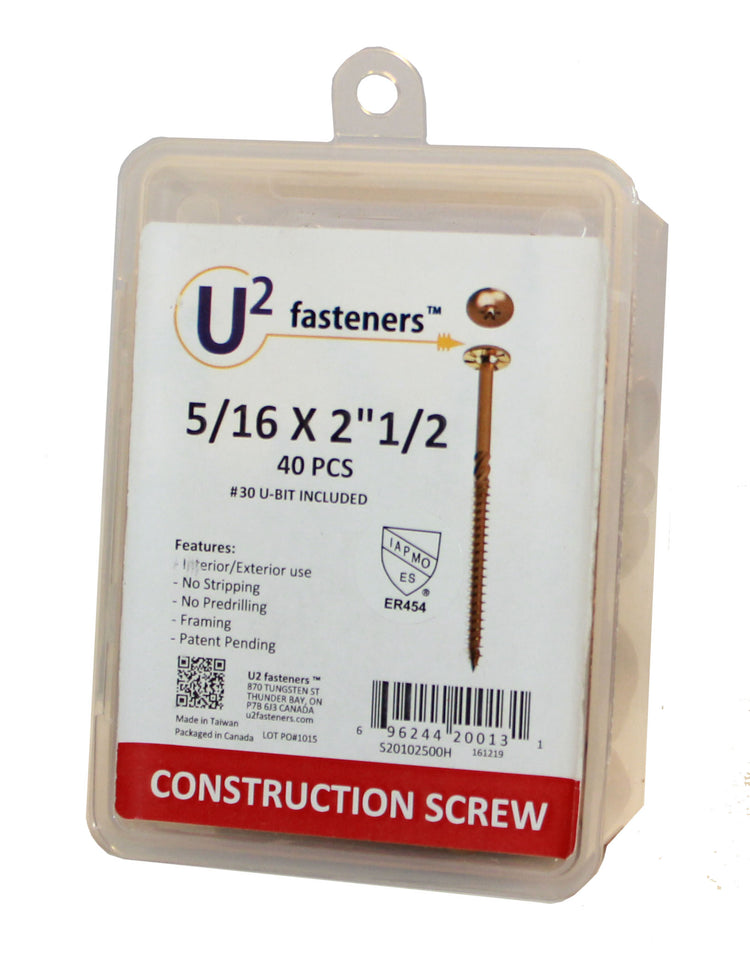 U2 Fasteners Construction Screws | Squares Hardware Inc