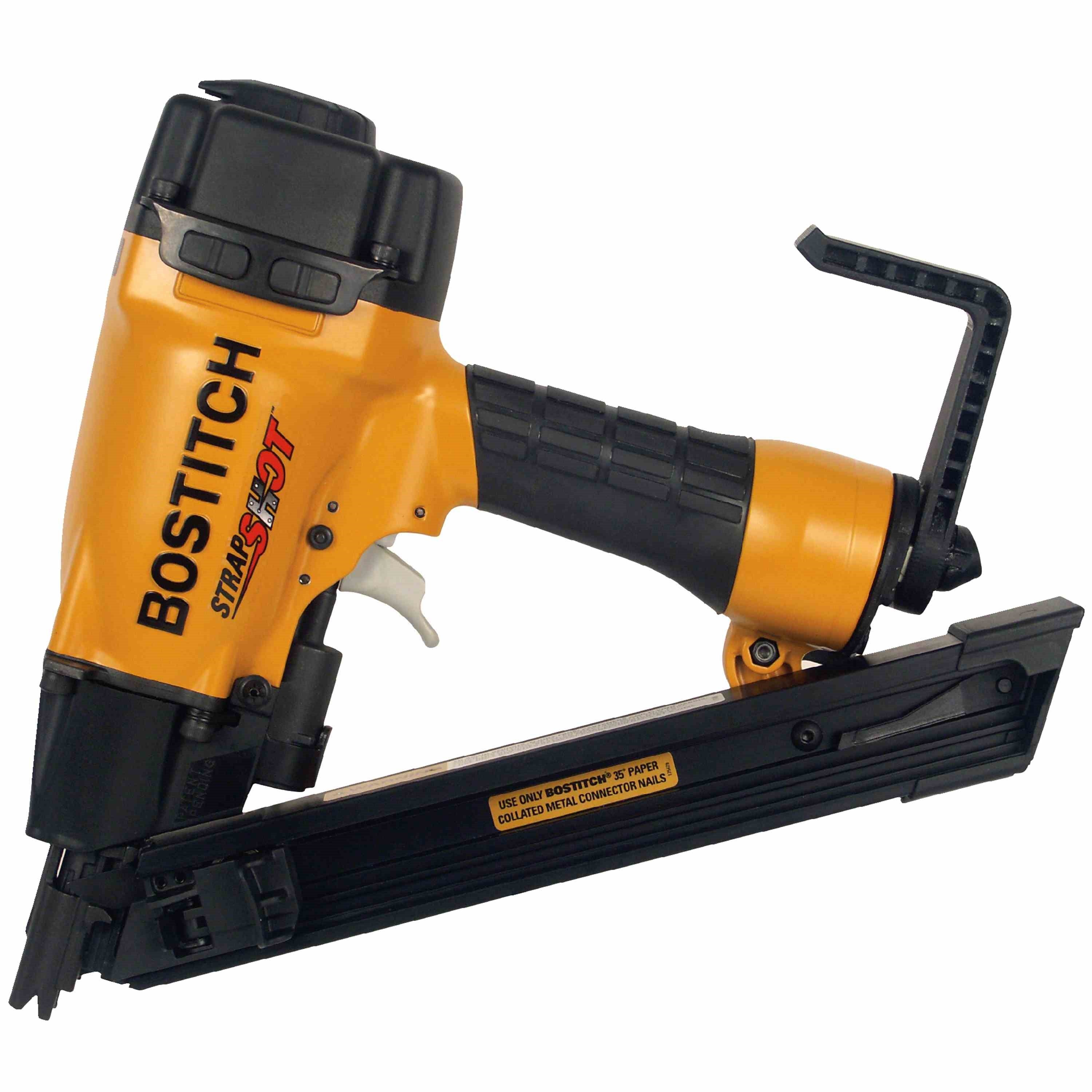 Bostitch MCN150, STRAPSHOT Metal Connector Nailer (Paper Collated ...